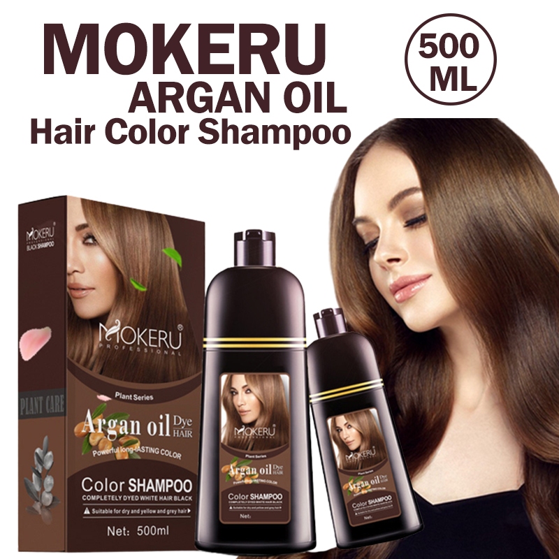 Jual Mokeru Shampoo Argan Oil Essence Original / Shampo Semir Pewarna ...