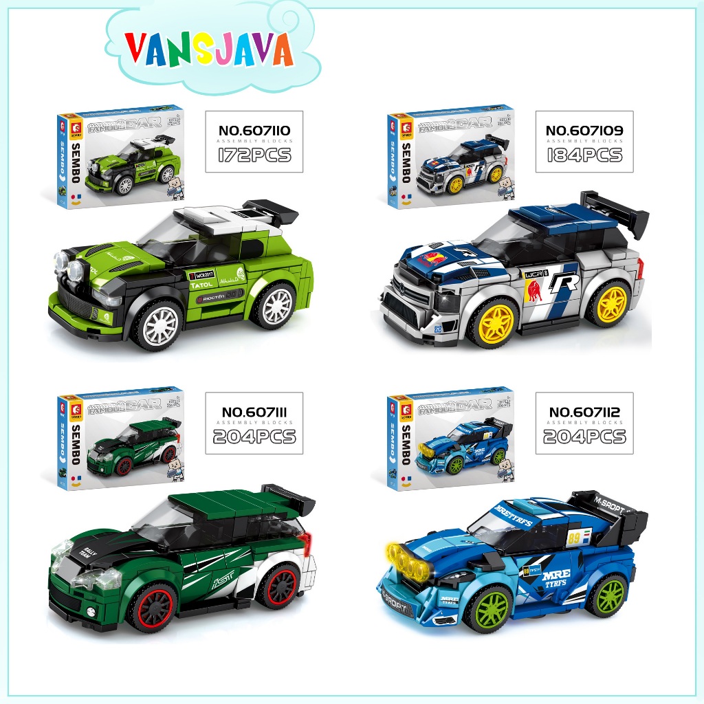 Jual VANSJAVA - SEMBO RALLY CAR / Block brick balok susun puzzle rakit ...