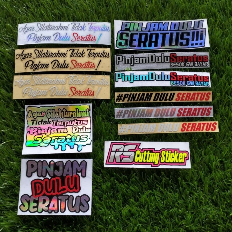 Jual sticker pinjam dulu seratus sticker cutting | Shopee Indonesia