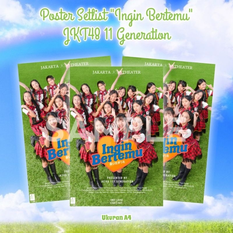 Jual Poster JKT48 Special Setlist Aitakatta/Ingin Bertemu Generasi 11 ...