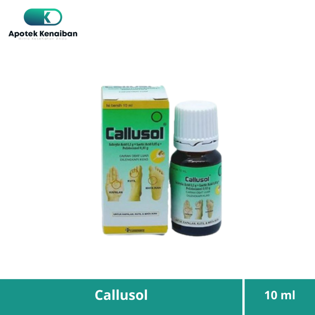 Jual CALLUSOL 10 ML OBAT MATA IKAN / KAPALAN / KUTIL | Shopee Indonesia