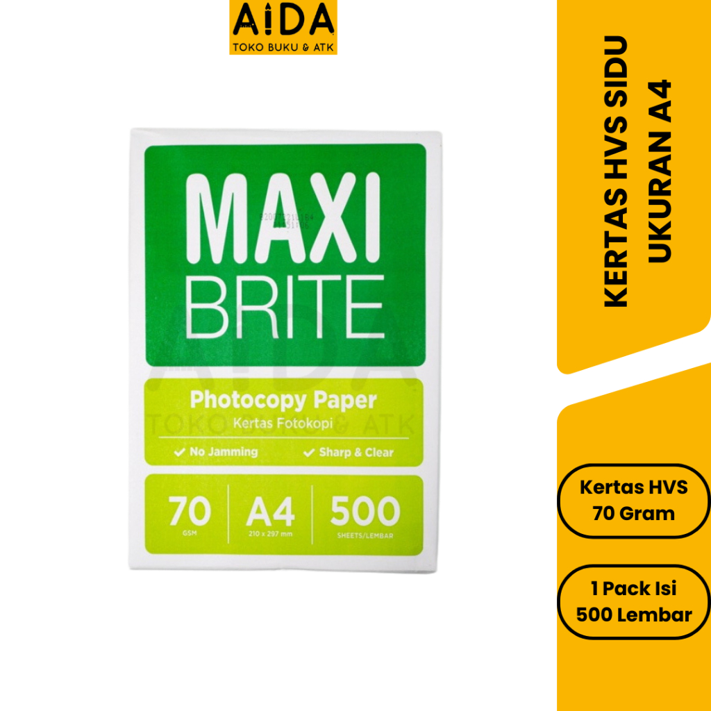 Jual Kertas Hvs A4 Maxi 70 Gr 1 Rim Isi 500 Lembar Kertas Fotocopy A4