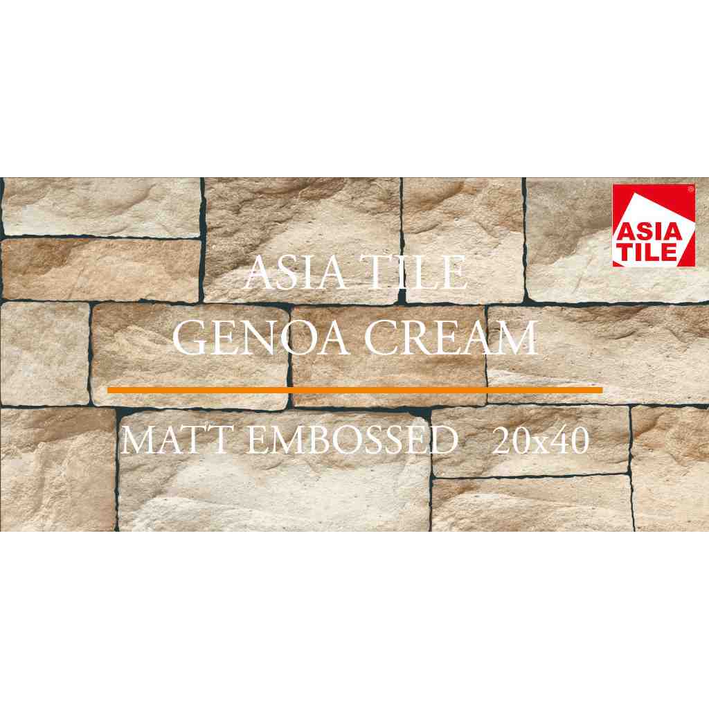 Jual KERAMIK DINDING BATU ALAM ASIA TILE 20X40 GENOA KW 1 / G1 / GRADE ...