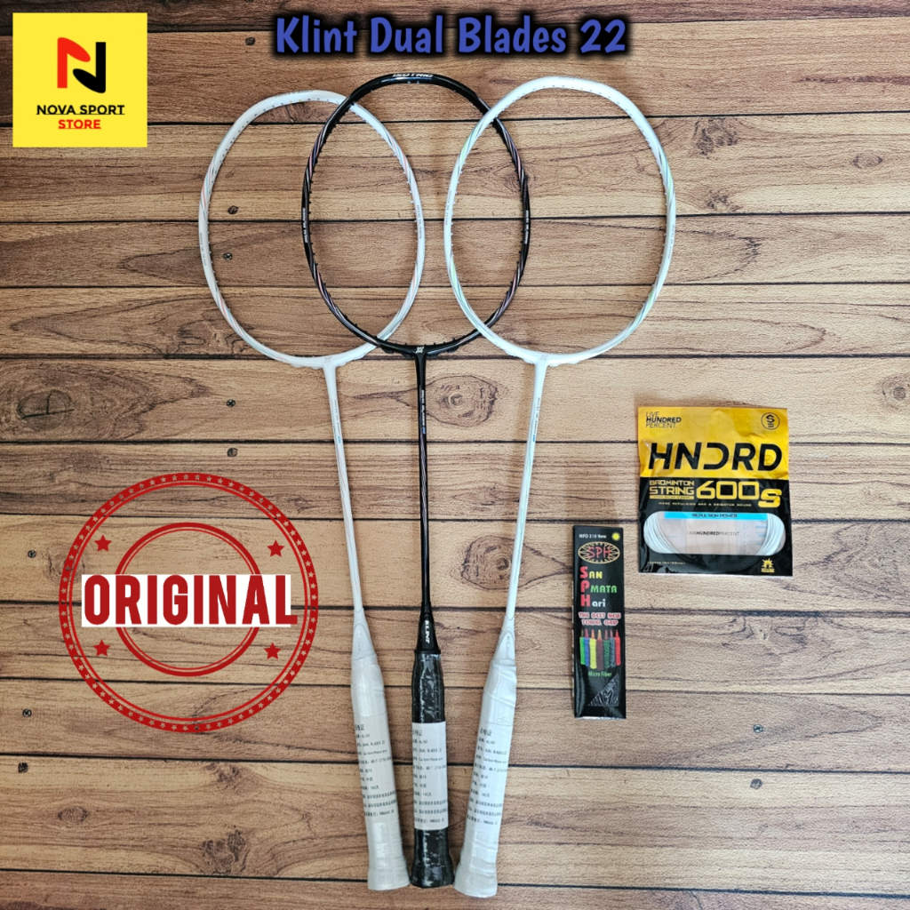 Jual Raket Badminton Klint Dual Blades 22 | Shopee Indonesia