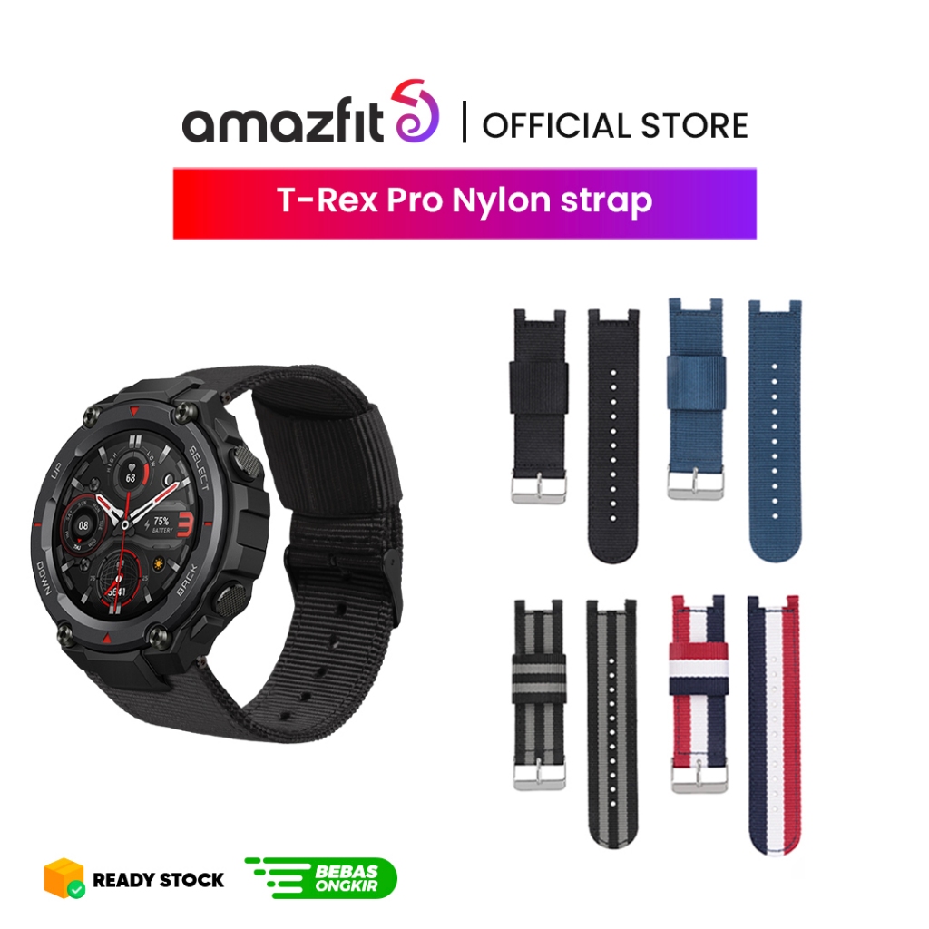 Jual Amazfit Official T-Rex Pro Nylon/Silicone Strap with Free Toolkit ...