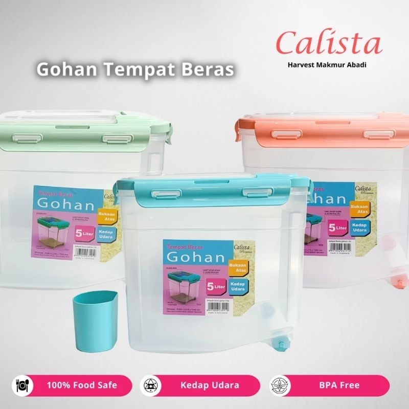 Jual Calista Gohan Tempat Beras 5 Liter / Calista Box Rice | Shopee ...