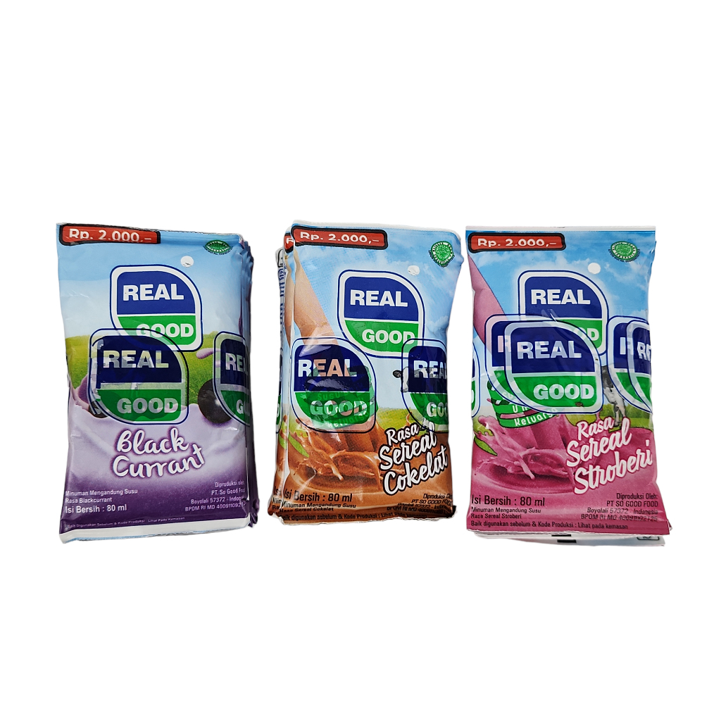 Jual Real Good PACK Bantal Susu UHT - Netto 80ml x 5 pcs | Shopee Indonesia