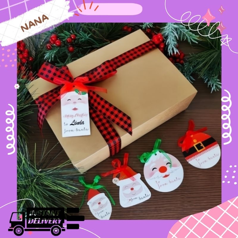 Jual HANG TAG NATAL SANTA CLAUS SET HANG TAG MERRY CHRISTMAS SET 20PCS ...
