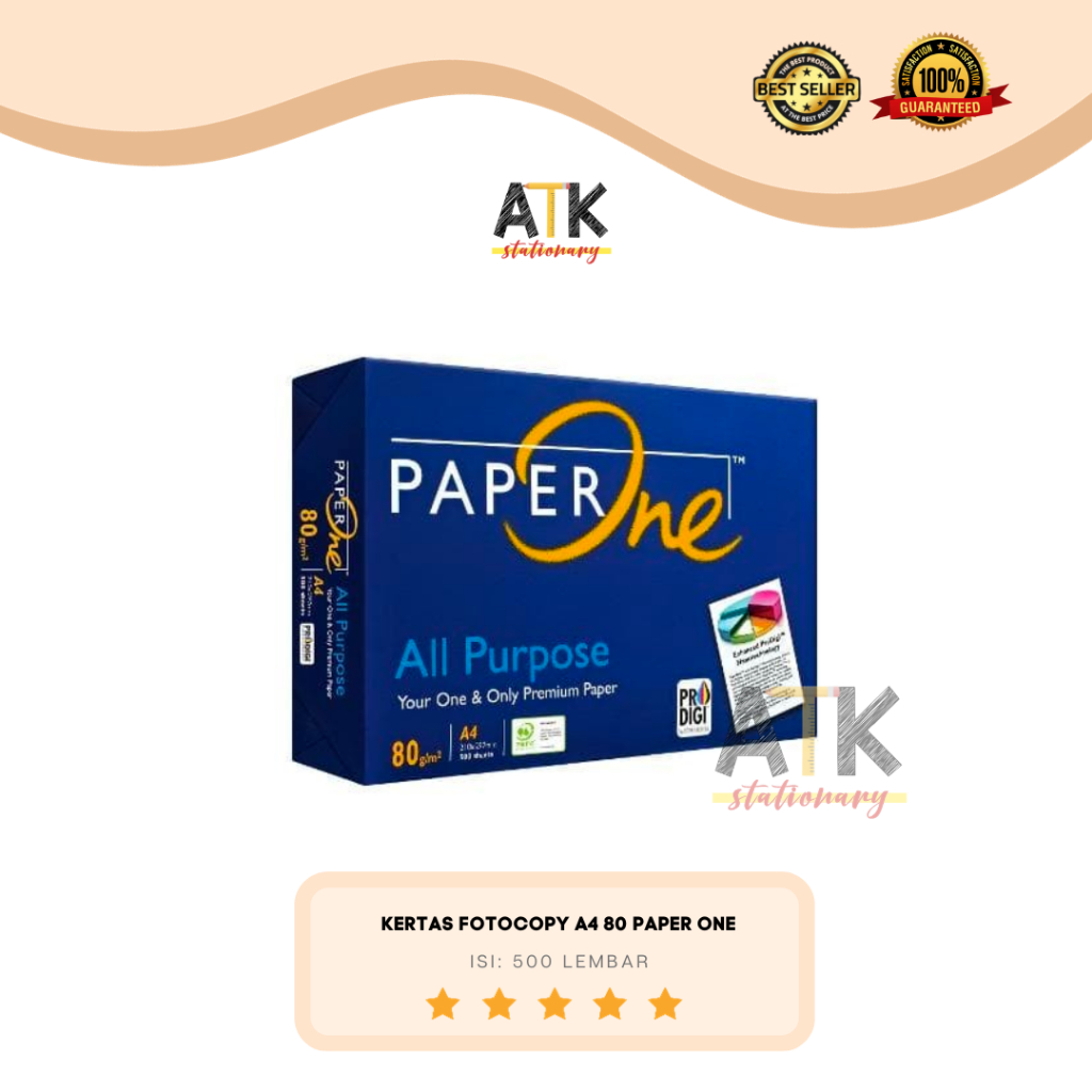 Jual Kertas Fotocopy A4 80 Gram Paper One atk | Shopee Indonesia