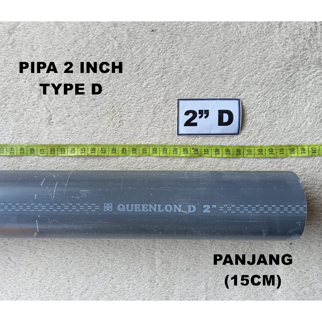 Jual PIPA PVC 2 INCH TYPE D PANJANG (15CM) | Shopee Indonesia