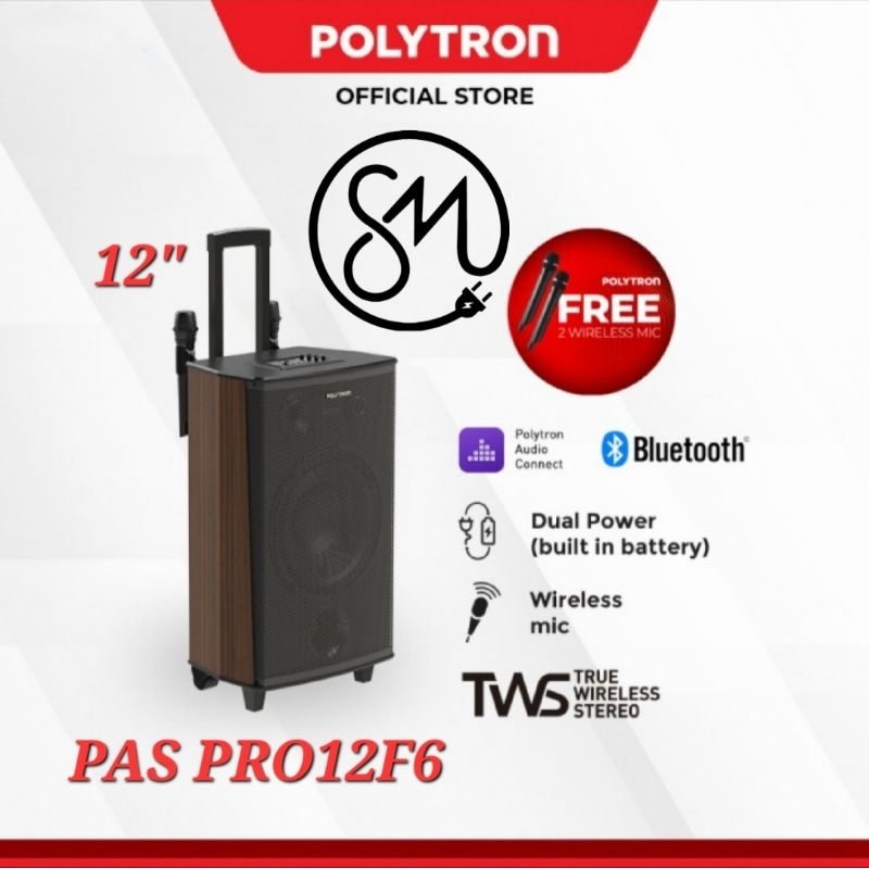 Jual Speaker Portable Polytron PAS PRO 12F6 12 inch PRO12F6 Trolley ...