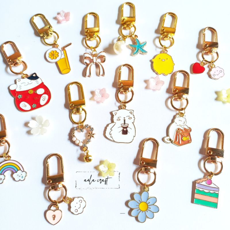 Jual Keychain PREMIUM Charm Epoxy Bahan Alloy Enamel Korea Gantungan ...