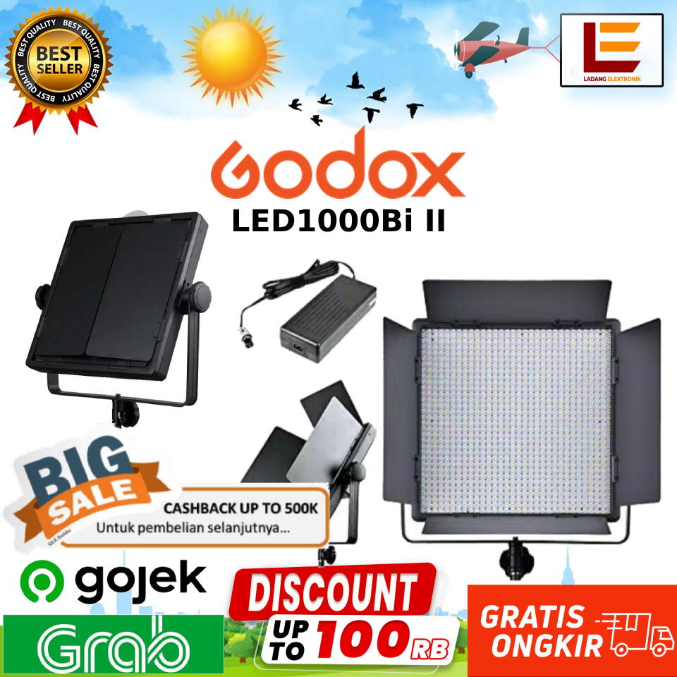 Jual LAMPU LED GODOX 1000Bi ll VIDEO LIGHT GODOX 1000C BI COLOR | Shopee Indonesia