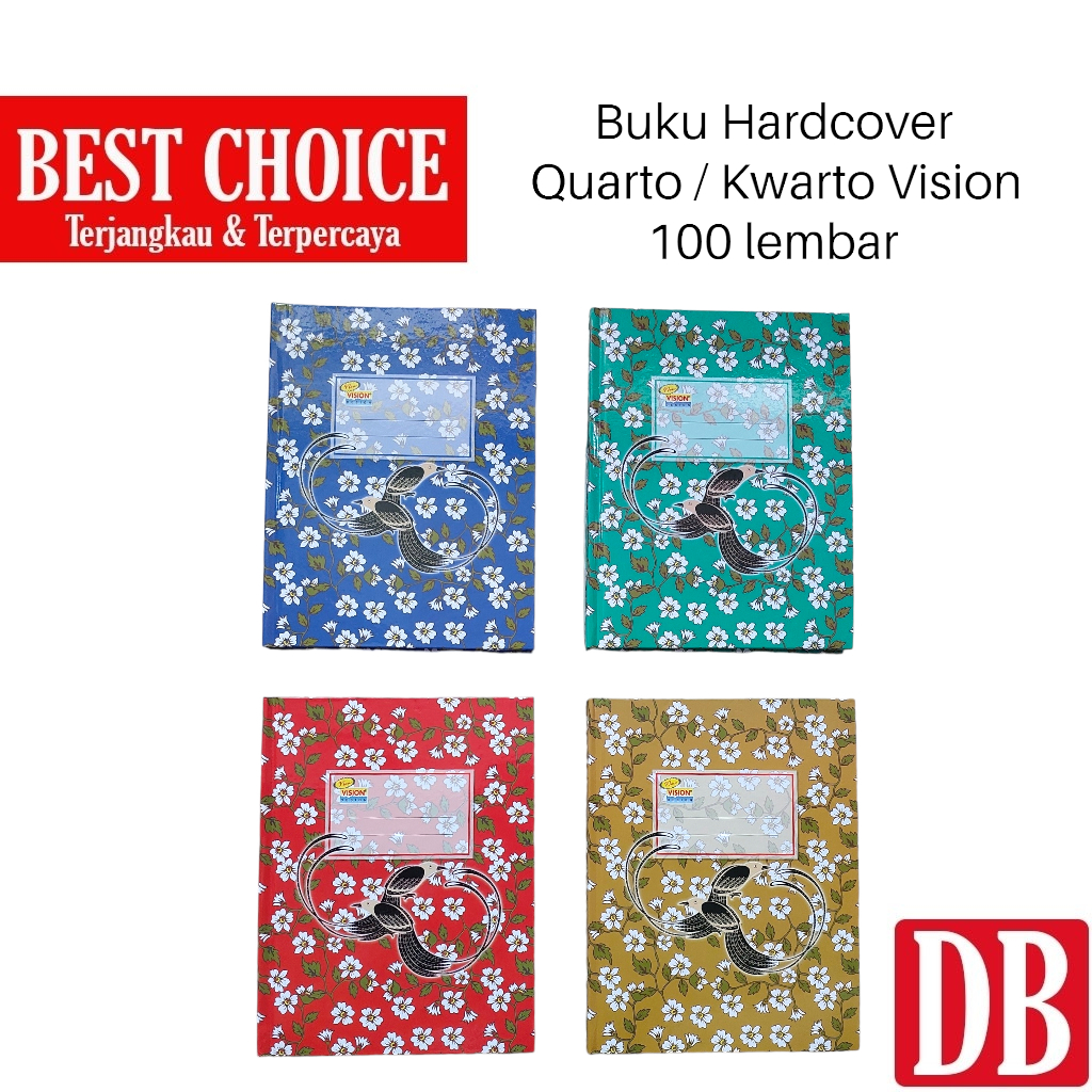 Jual Buku Kwarto Quarto Hardcover Vision 100 Lembar 1 Pcs Shopee