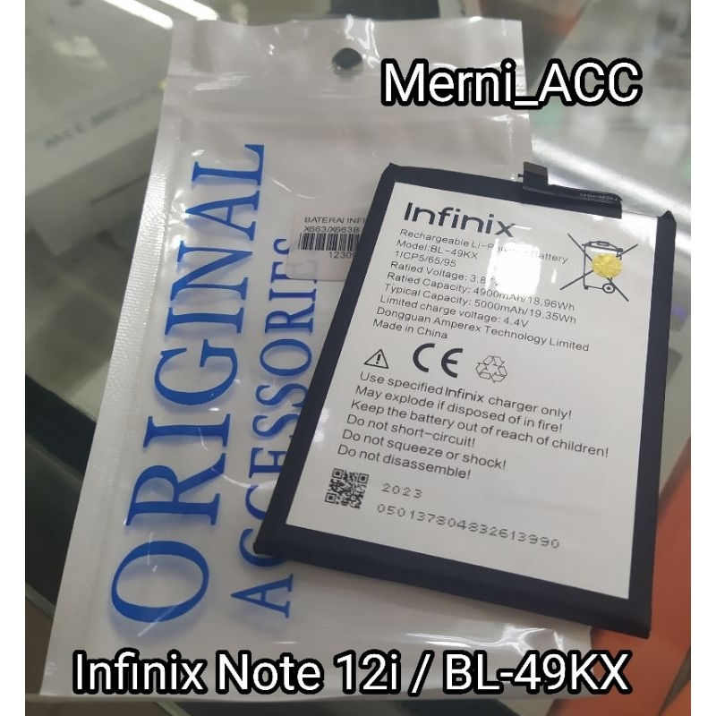 Jual Battery Batre Infinix Note 12i X6819 X677 Batterai BL-49KX ...