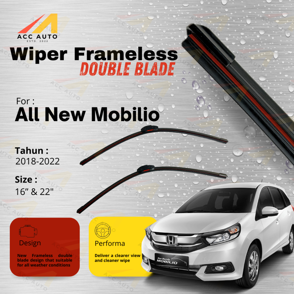 Jual Wiper Frameless DoubleBlade Mobil All New Mobilio KaretKaca ...