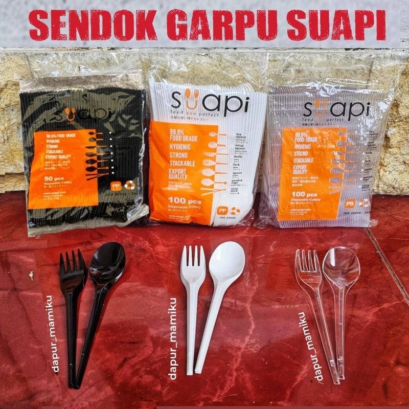 Jual DAPURMAMI ( SENDOK Suapi Garpu Suapi) Sendok Putih Sendok Hitam ...