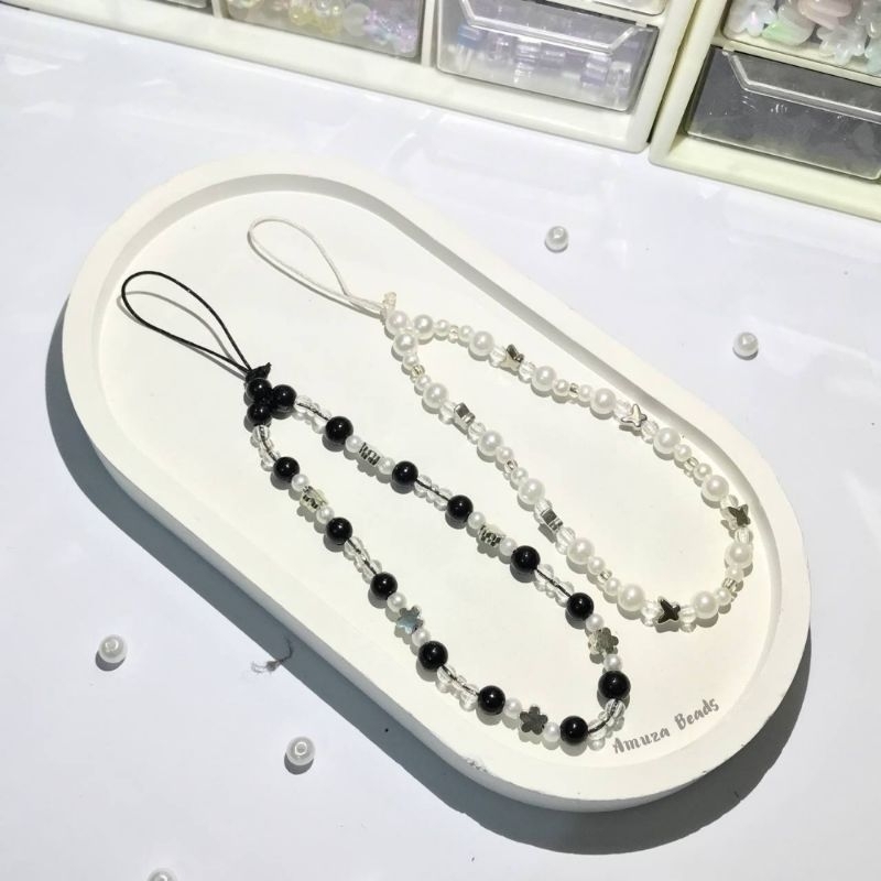 Jual Strap Phone Black White| Gantungan Handphone| By Amuza | Shopee ...