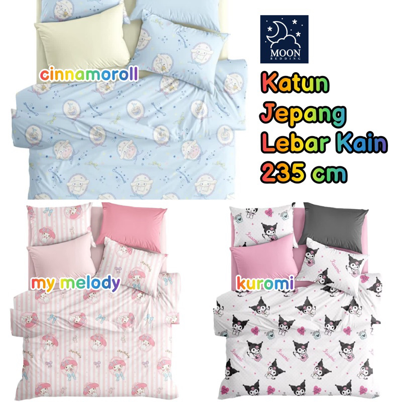 Jual moon kain sprei meteran katun jepang lebar kain 235 cm motif anak ...