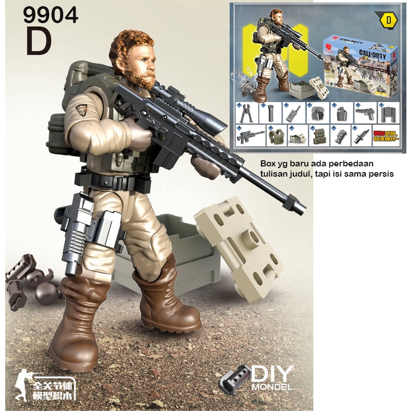 Jual Police mini figure mainan SWAT plastik mainan polisi set kecil ...