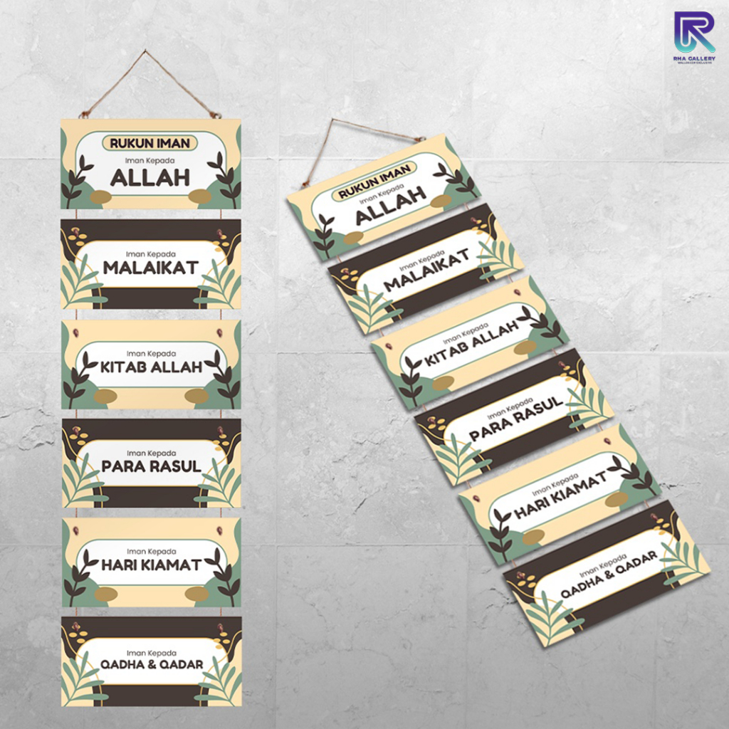 Jual RHA GALLERY Hiasan Dinding Gantung Islami Rukun Iman Edukasi ... Jual RHA GALLERY Hiasan Dinding Gantung Islami Rukun Iman Edukasi ...