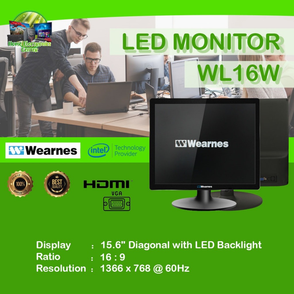 Jual LED Monitor Terbaru-Termurah-Wearnes HD LED 15.6"-Garansi Resmi 1 ...