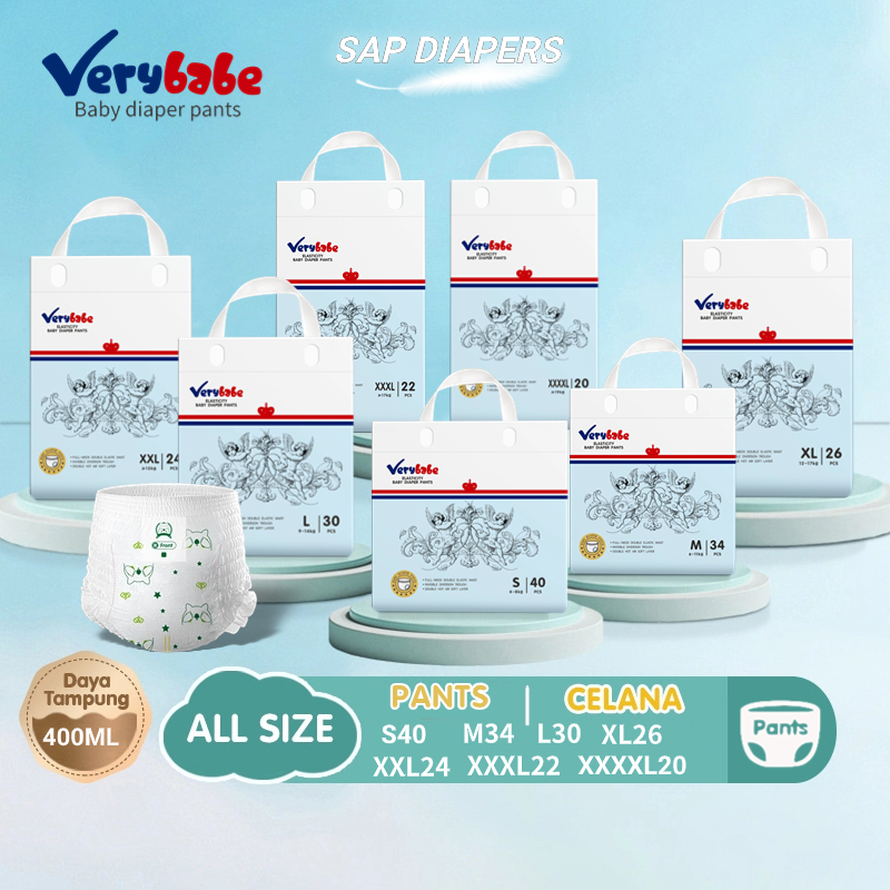 Jual VeryBabe SAP Diaper Popok Bayi S/M/L/Xl/XXL/XXXL/XXXXL Tipis ...