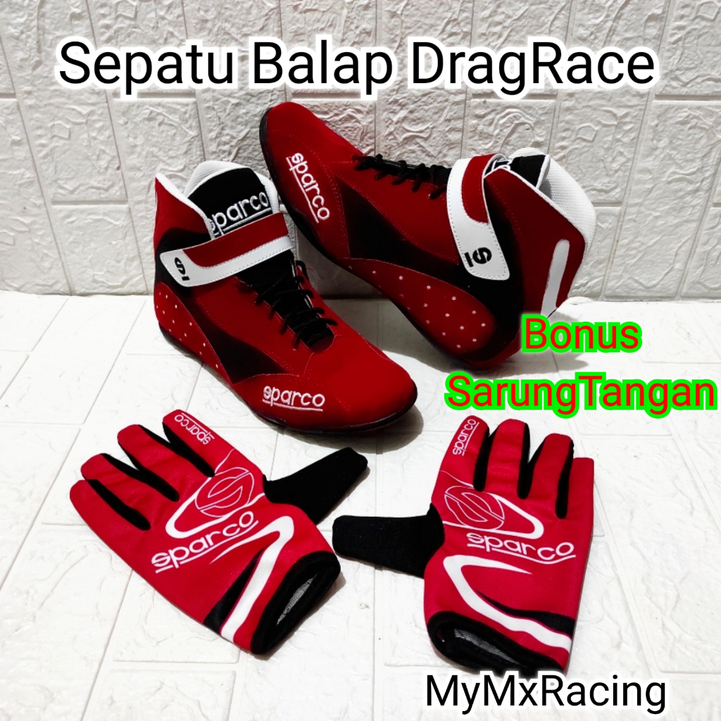 Jual Sepatu drag V MERAH race sepatu touring FREE GLOVE keren new ...