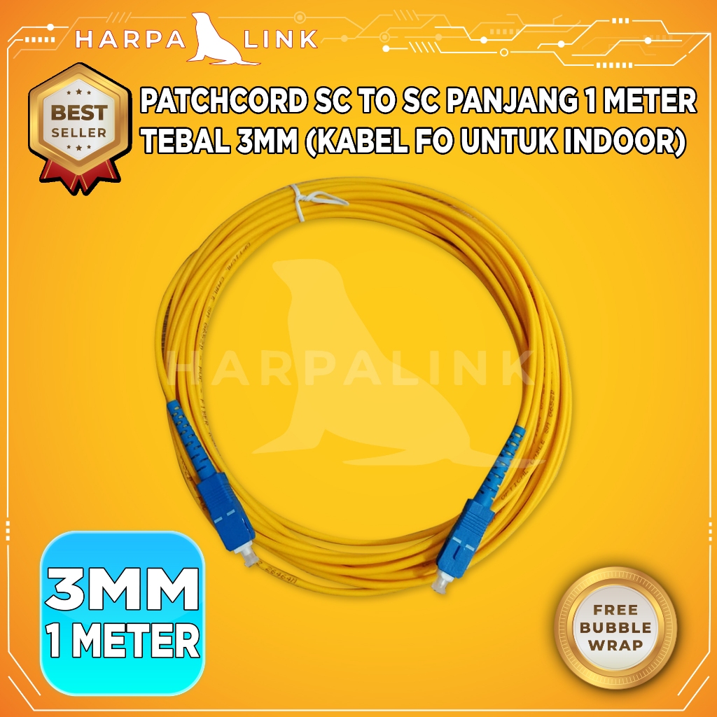 Jual Patch Cord SC UPC Kabel Fiber Optic Single Mode 1M Patchcord FO ...