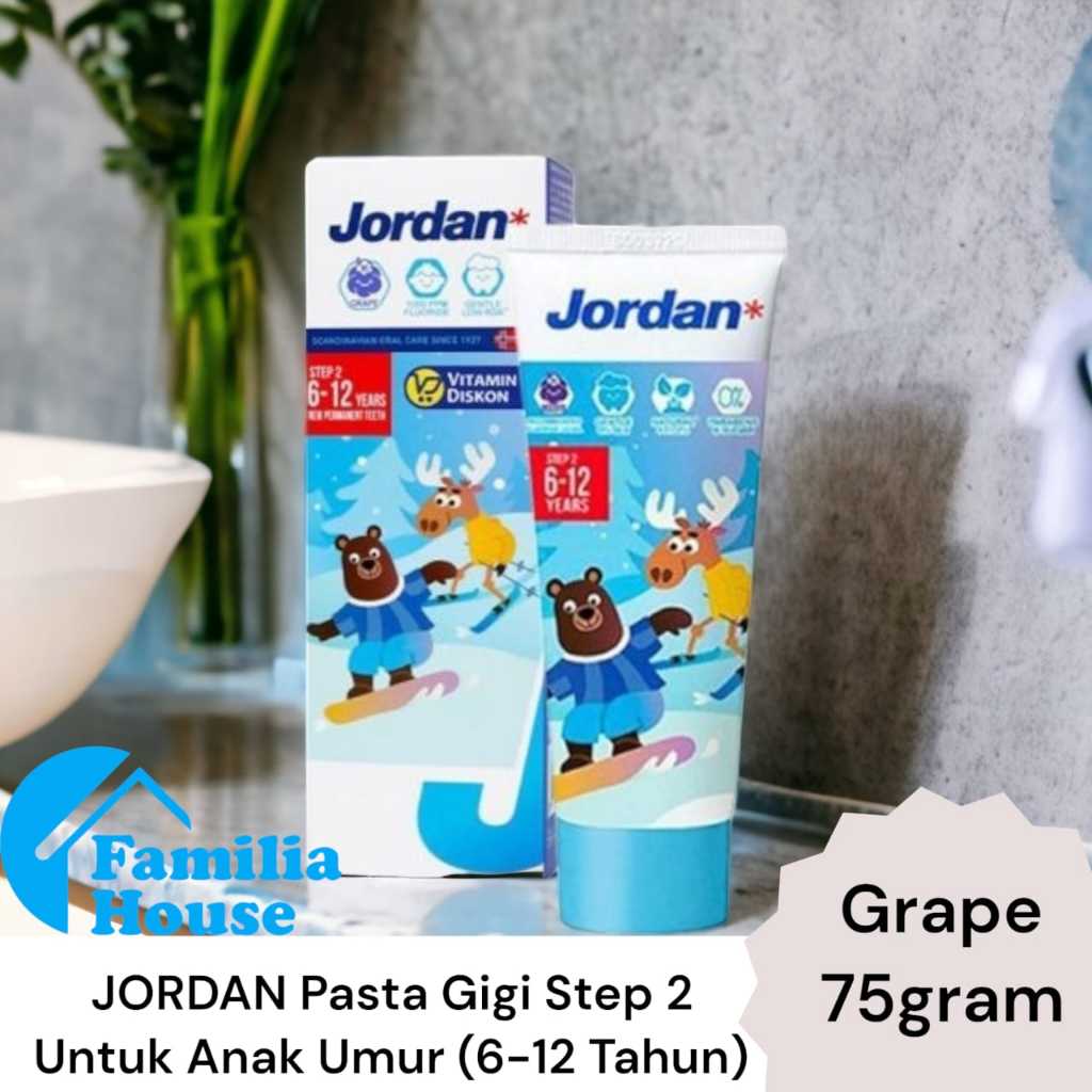 Jual Jordan Permanent Teeth Toothpaste Step 2 Grape (6~12 Years ...