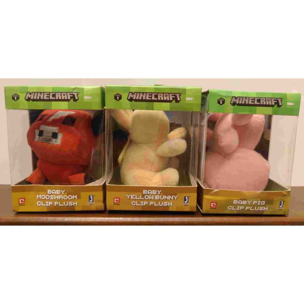 Jual MInecraft Baby clip plush baby Mooshroom Yellow bunny Pig main ...