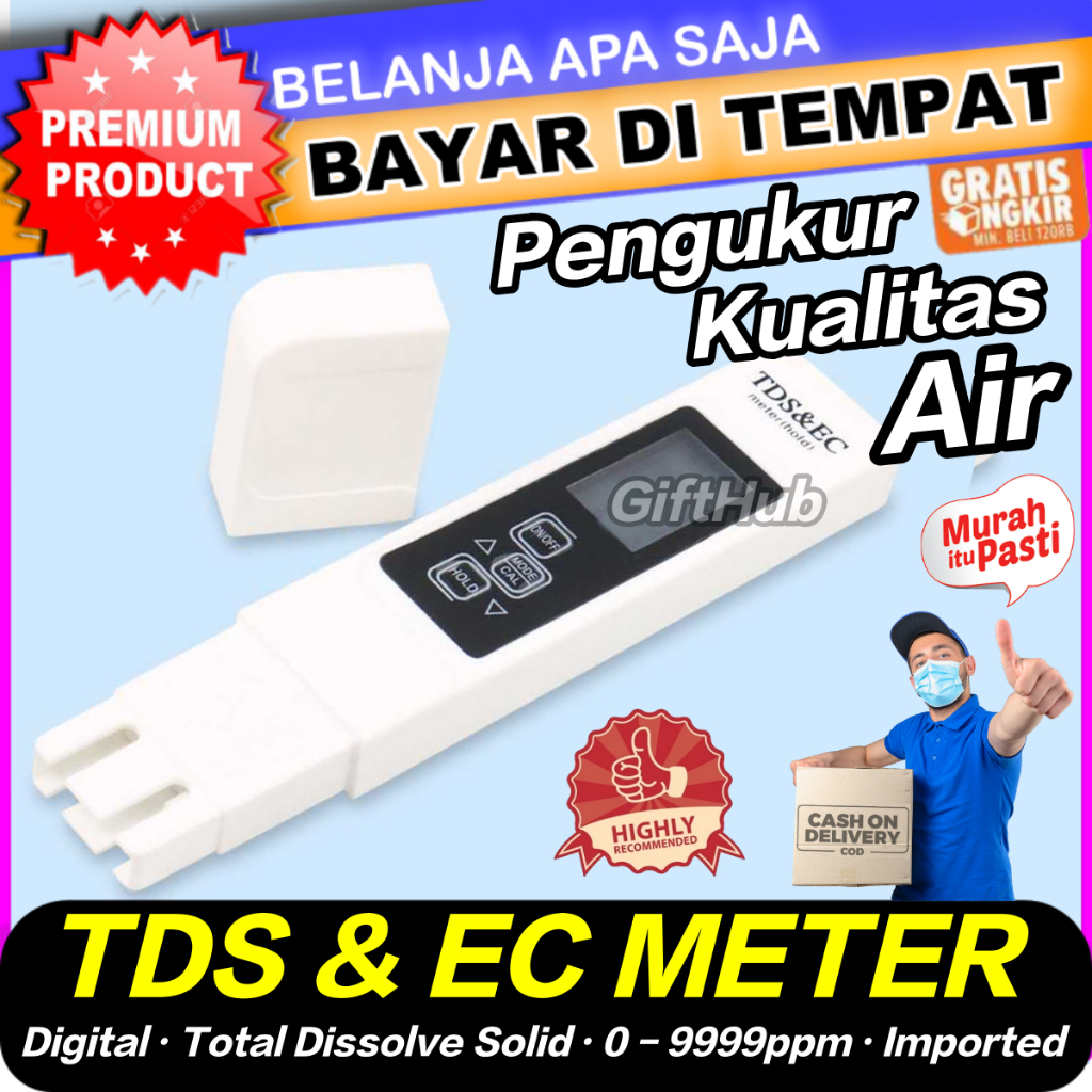 Jual Alat Ukur Uji TDS EC Meter Digital Air Minum Akuarium Kolam ...