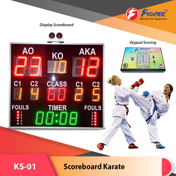 Jual Fighter Scoreboard Karate KS-01 Papan Skor Karate Digital | Shopee ...