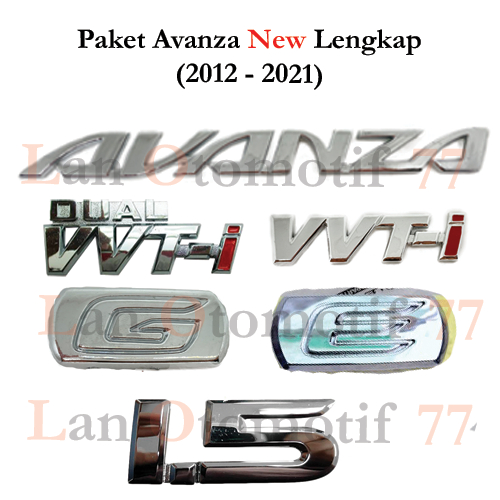 Jual Paket Emblem Avanza New Lengkap (2012 - 2021) | Shopee Indonesia