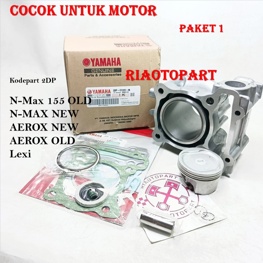 Jual BLOK SEHER KOMPLIT PISTON + TOP SET YAMAHA NMAX , NMAX NEW , AEROX ...
