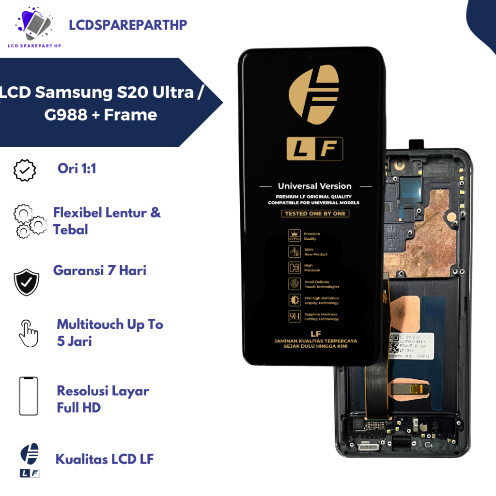 Jual LCD Samsung S20 Ultra / G988 Include Frame Fullset Touchscreen ...