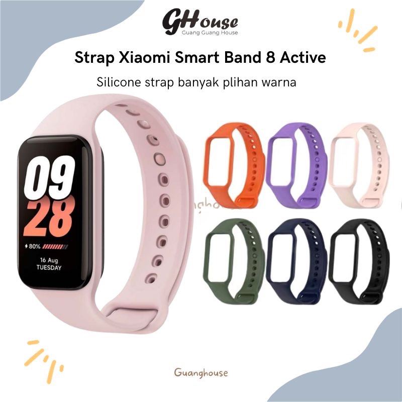 Jual Strap Xiaomi Smart Band 8 Active Silikon Tali Pengganti Smartband 8 Active Bahan Silikon ...