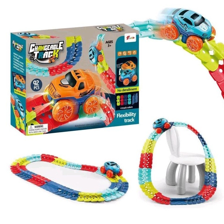 Jual Mainan Edukasi Jalur Rel Mobil Flexible Changeable Track ...