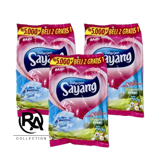 Jual Promo Rp 10.000,- Detergen Deterjen Sayang 260 Gr x 3 Bungkus ...