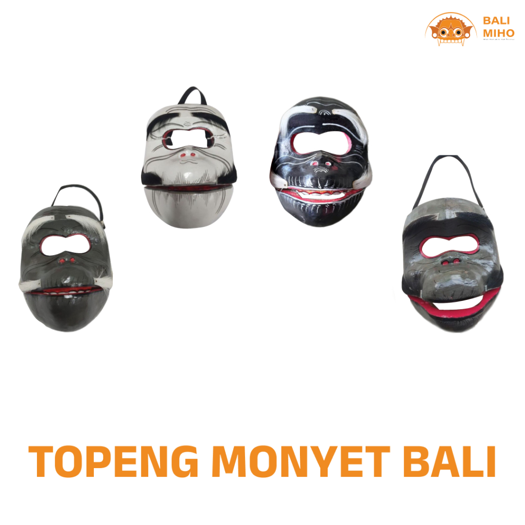 Jual Topeng Monyet Kayu Kerajinan Tangan Bali - Topeng Mainan Monyet ...