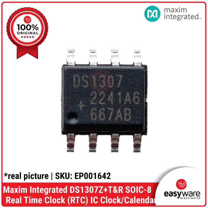 Jual IC CLOCK DS1307Z DS1307 SOIC-8 SMD SMT CALENDAR IC JAM WAKTU DS1307Z+T&R ORIGINAL | Shopee ...