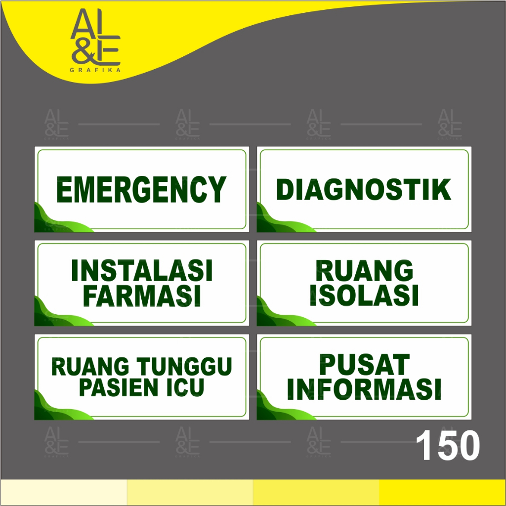 Jual 150 - STIKER NAMA RUANGAN RUMAH SAKIT DAN PUSKESMAS - VINYL STIKER ...