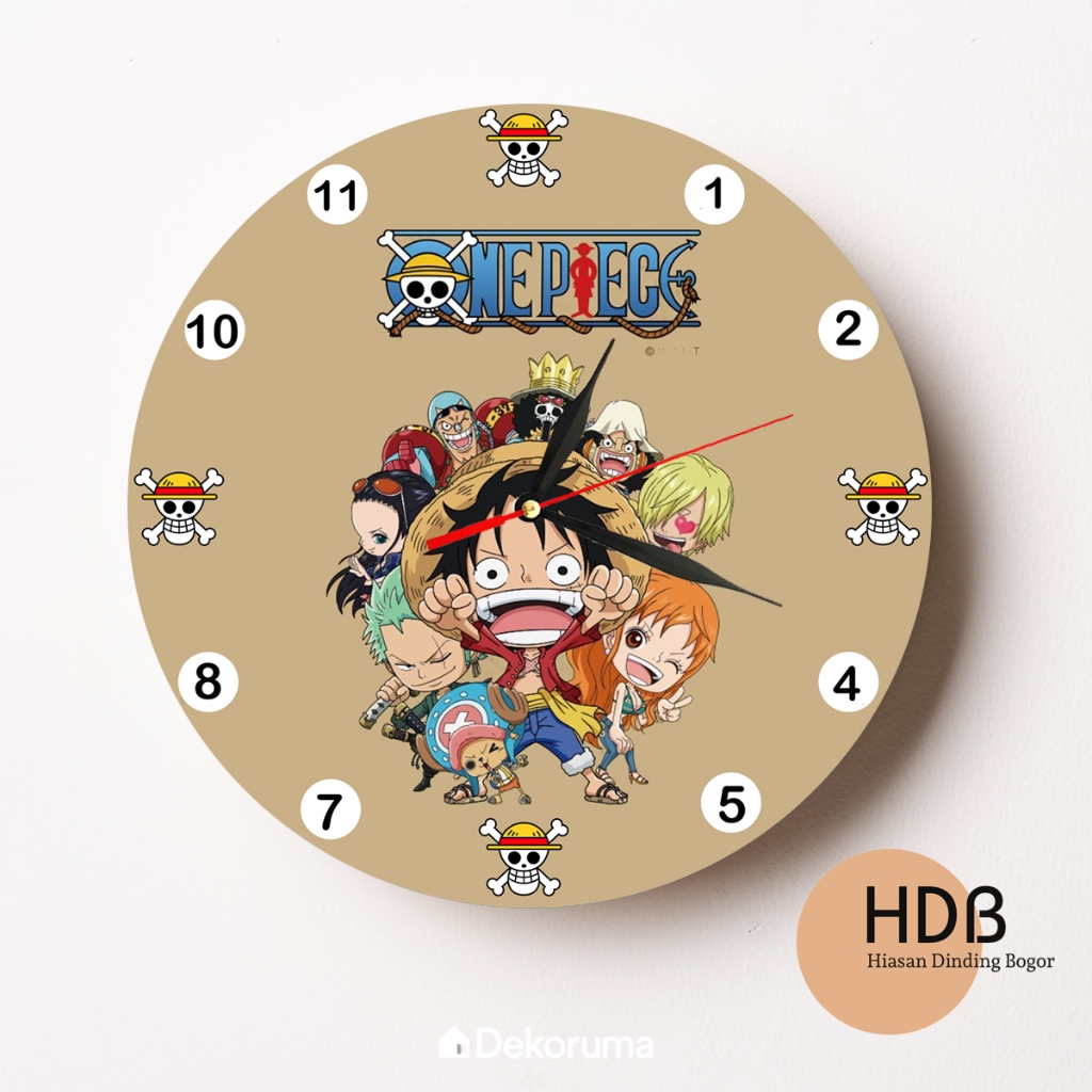 Jual HDB - Jam Dinding One Piece Jam Dinding Anime Kamar Tidur - Model ...
