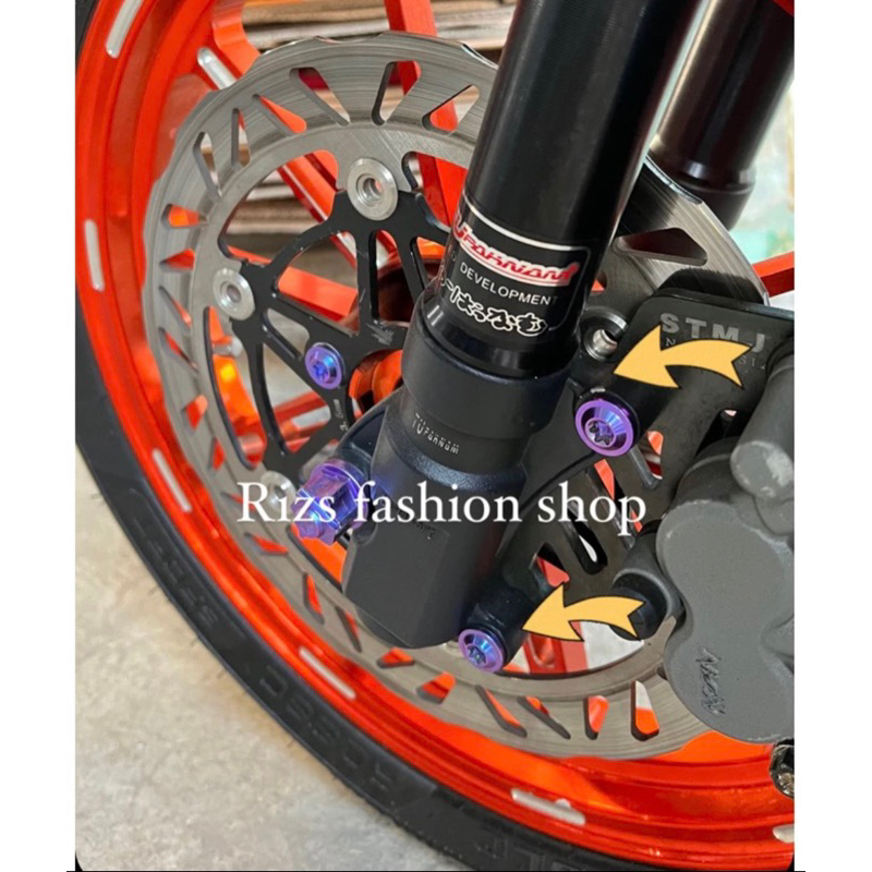 Jual Baut titanium braket shock depan ke kaliper honda m8x25mm 2pcs ...