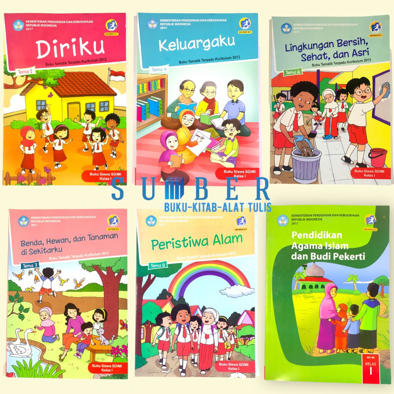 Jual Buku Pelajaran Sd Mi Kelas 1 Tematik / 1,4,5,6,7,8 Dan Buku ...
