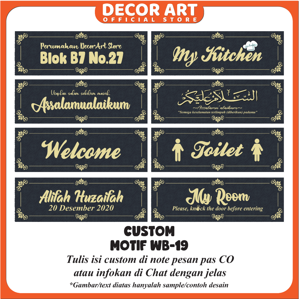 Jual Bisa Custom - Request Papan Nomor Custom Nama Alamat Rumah Custom ...