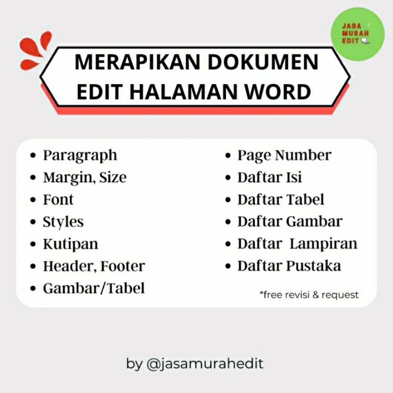 Jual Merapikan File Word Dokumen Tugas Makalah Tesis Skripsi | Edit ...