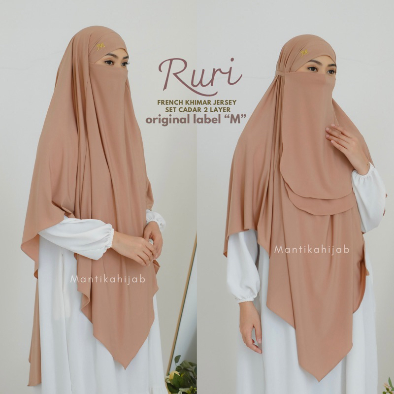 Jual RURI FRENCH KHIMAR JERSEY SET CADAR DUA LAYER FK JUMBO BY ...