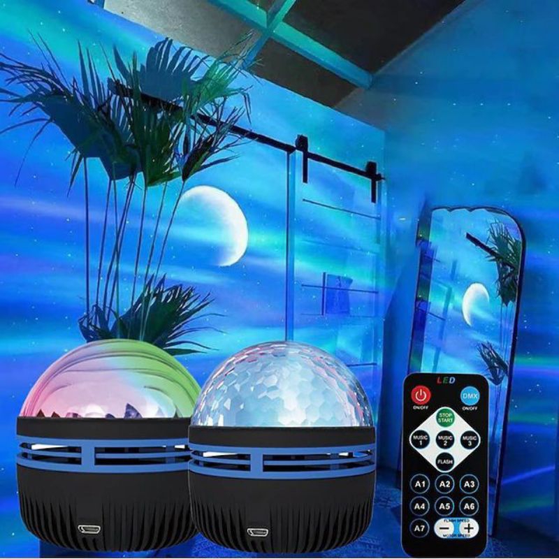 Jual LAMPU LED AURORA PROYEKTOR LANGIT MALAM + REMOTE LAMPU TIDUR ...