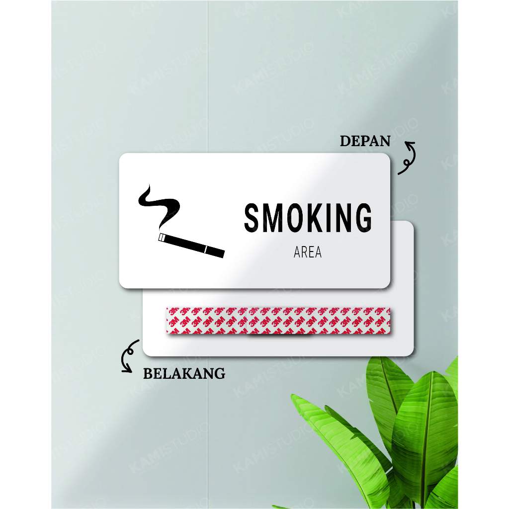 Jual TULISAN SMOKING AREA 30X15 CM LANDSCAPE / SIGN TEMPEL SMOKING AREA ...